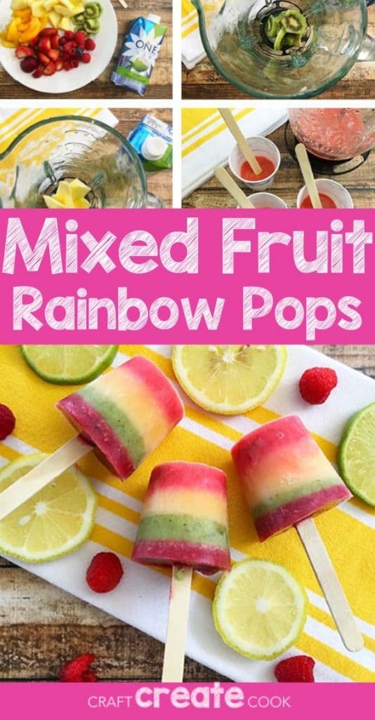 Rainbow Party Ice Pops - Craft Create Cook