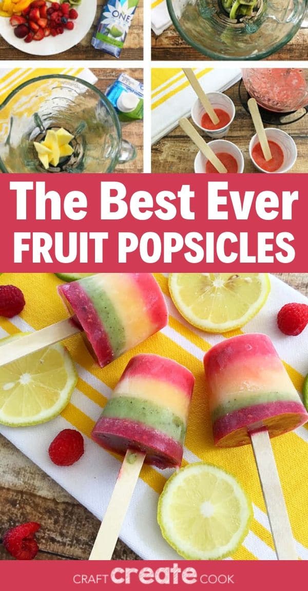 Rainbow Party Ice Pops - Craft Create Cook