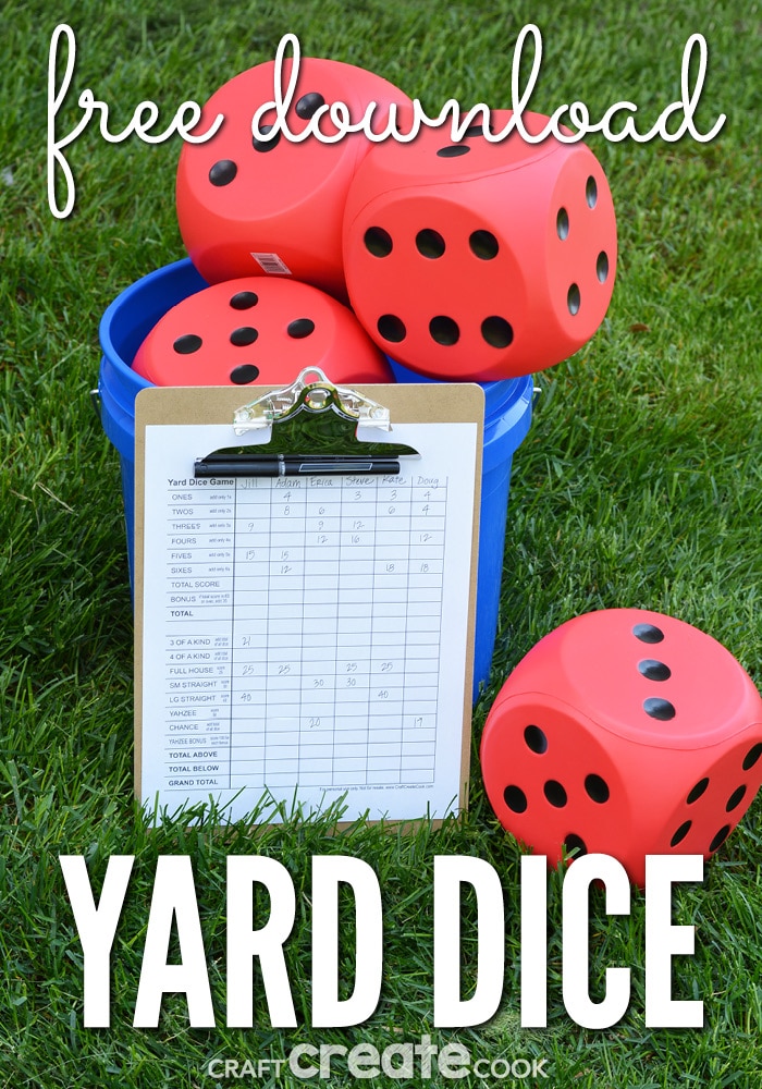 DIY Yard Dice Lawn Game Craft Create Cook