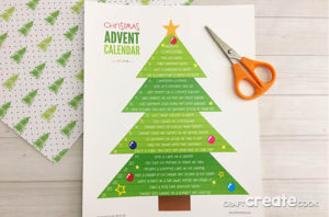 Printable Christmas Tree Advent Calendar - Craft Create Cook