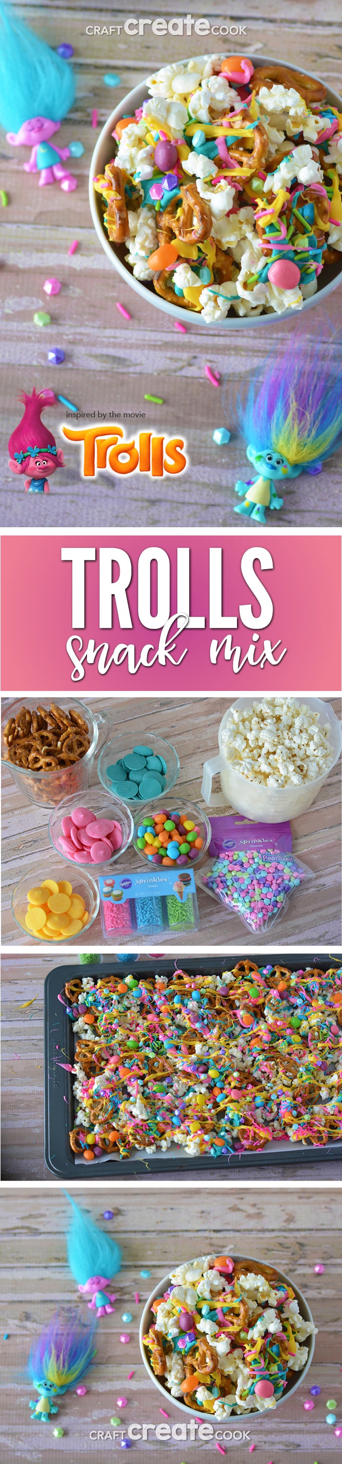 Troll Party Snack Mix - Craft Create Cook