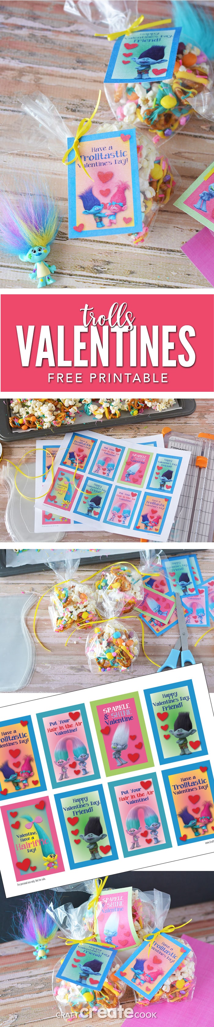 Troll Valentine Snack Mix - Craft Create Cook
