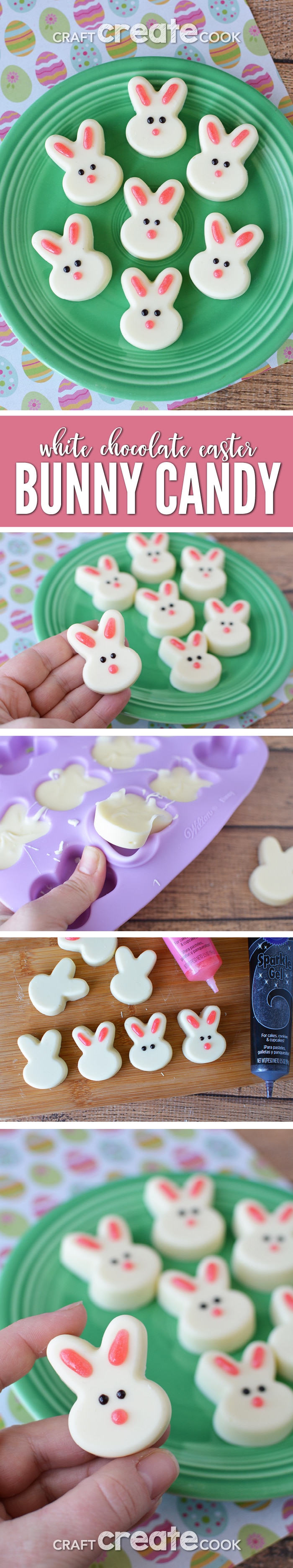 White Chocolate Easter Bunny Treats - Craft Create Cook