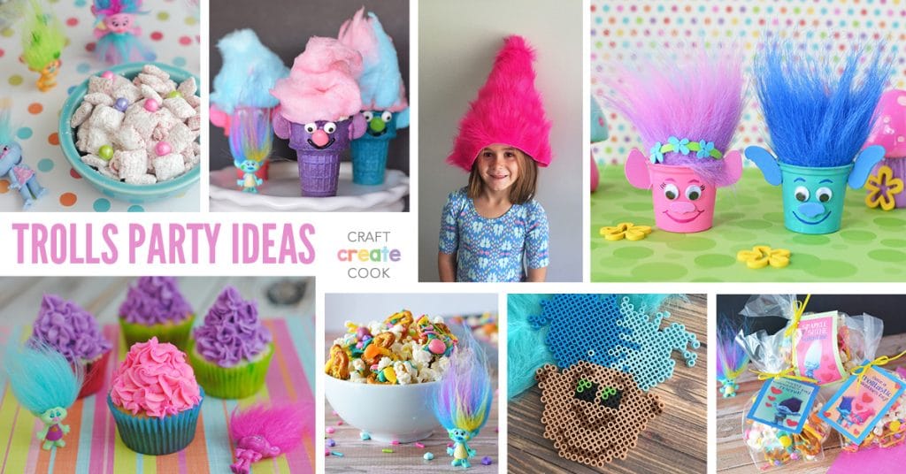 Trolls Party Ideas - Craft Create Cook