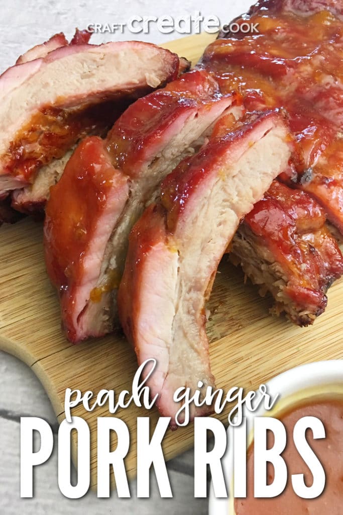 Extra Tender Peach-Ginger Charcoal Grilled Ribs - Craft Create Cook