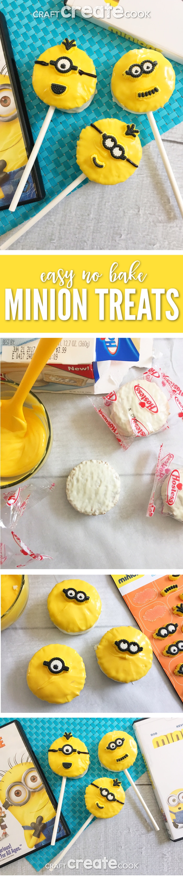 Easy No Bake Minion Treats on a Stick - Craft Create Cook