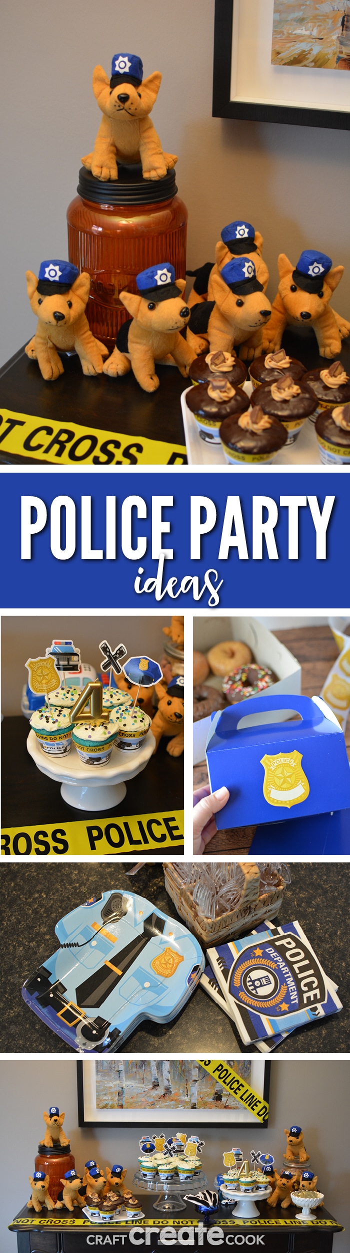 Police Birthday Party Ideas - Craft Create Cook