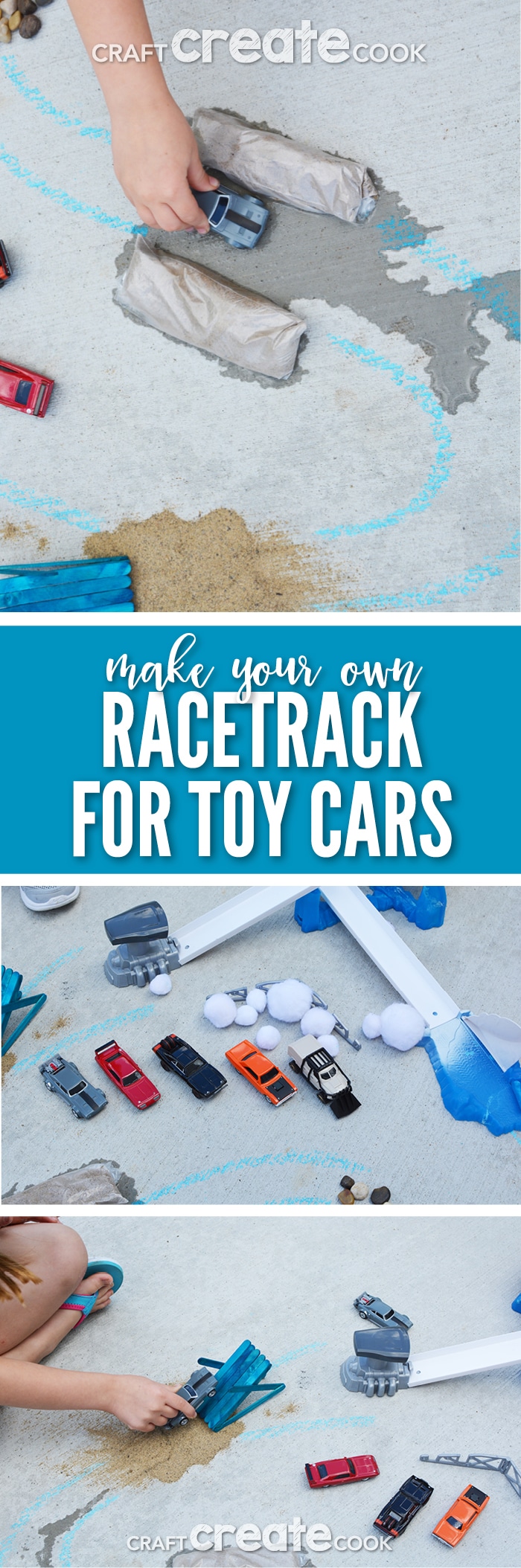 Make a DIY Racetrack for Toy Cars - Craft Create Cook