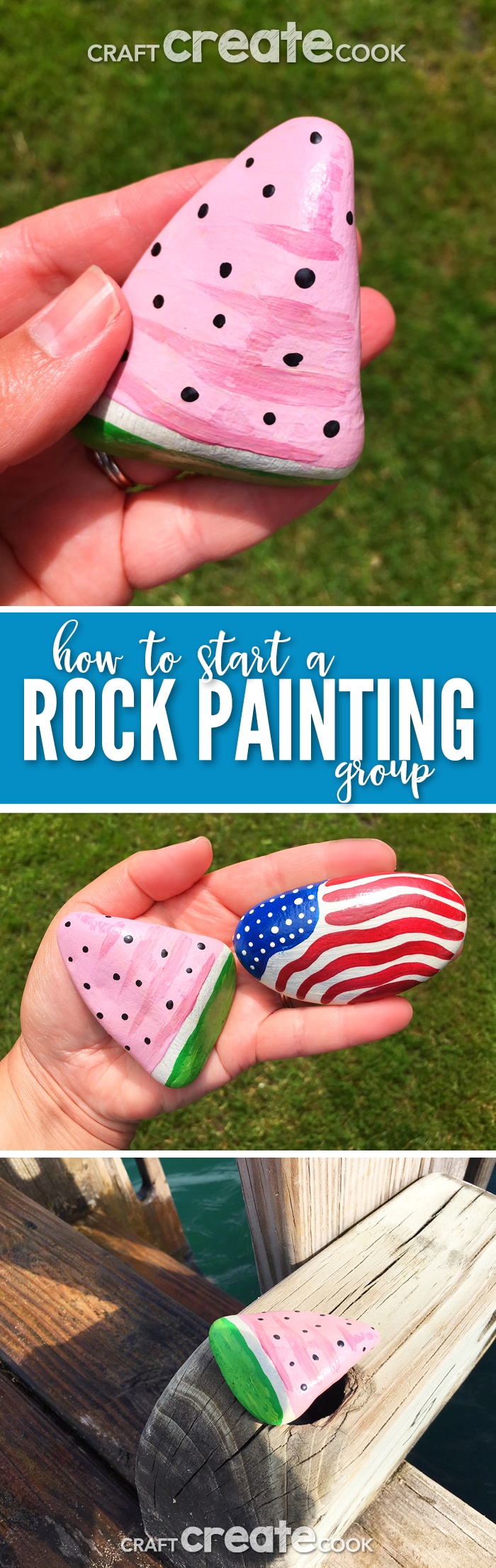 How to Start Rock Painting in your Town - Craft Create Cook