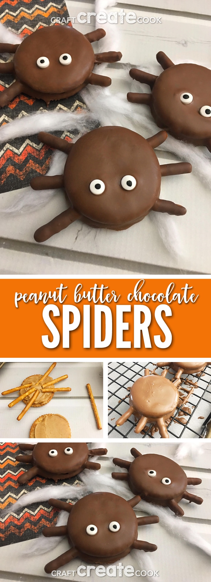 Chocolate Covered Spider Treats - Craft Create Cook
