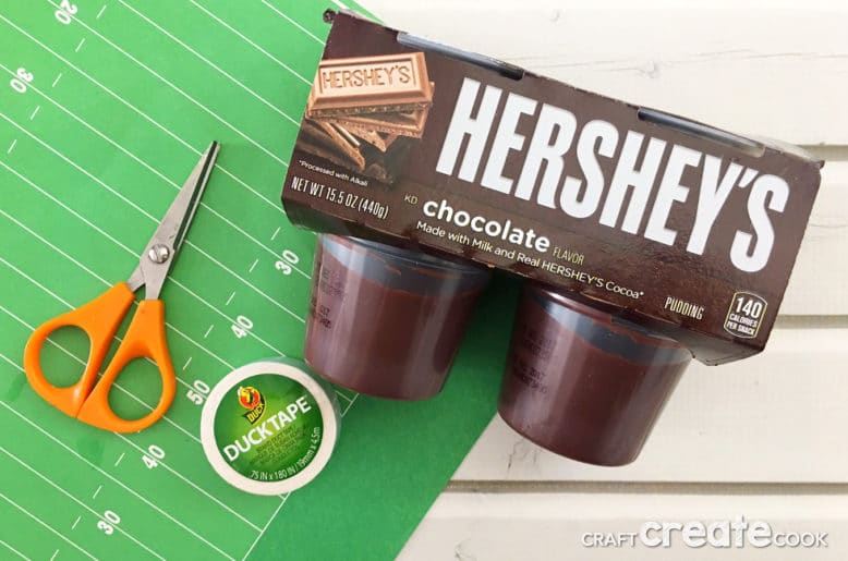 Easy To Make Football Pudding Cups - Craft Create Cook