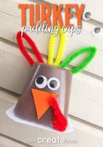 Turkey Pudding Cups for Kids - Craft Create Cook