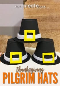 Thanksgiving Pilgrim Hat Kids Craft - Craft Create Cook