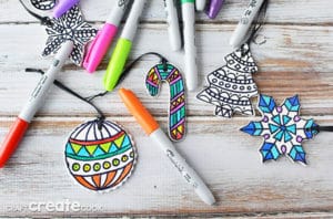 Color Your Own Ornaments for Christmas - Craft Create Cook