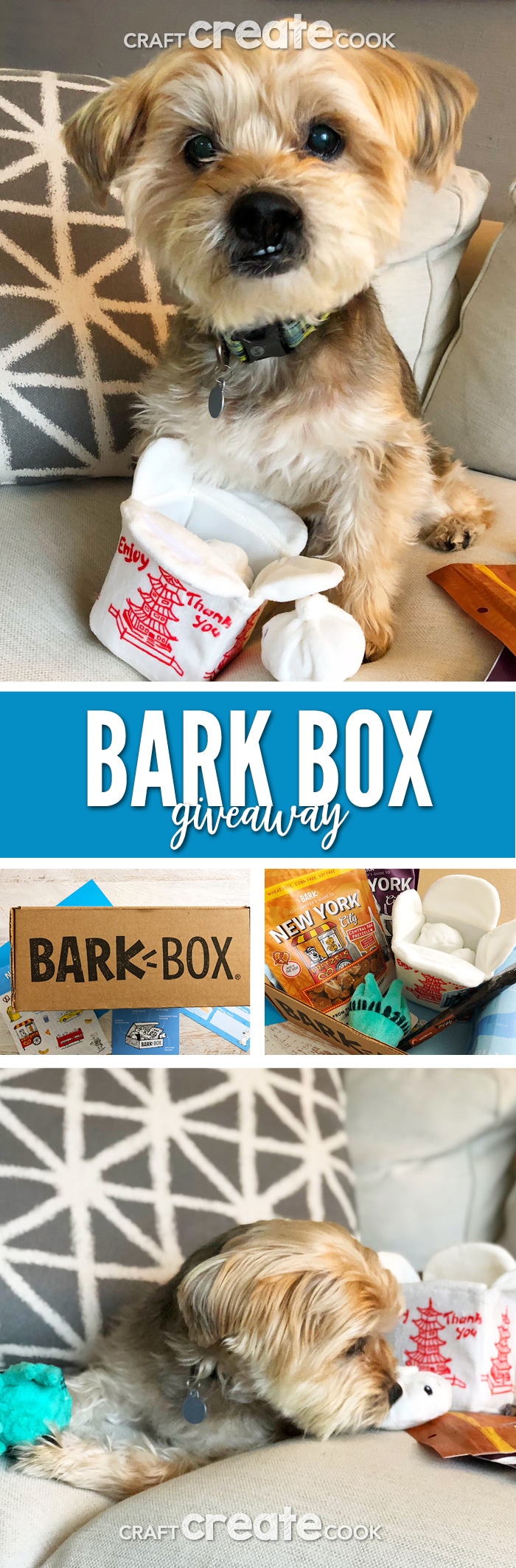 Bark Box Giveaway - Craft Create Cook