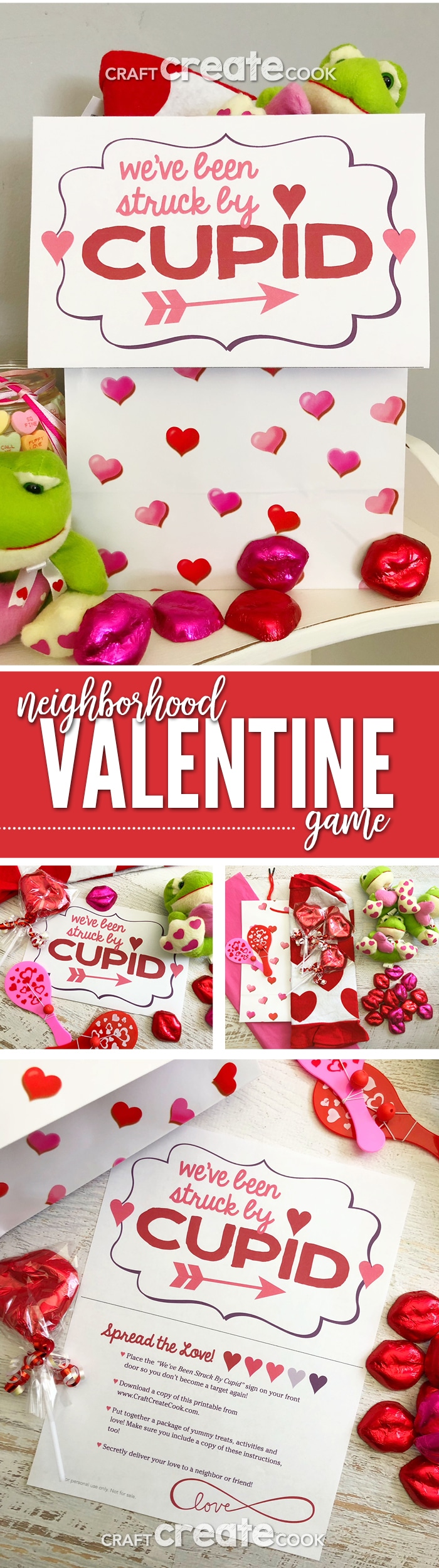 You've Been Cupid Struck Neighborhood Valentine Game - Craft Create Cook