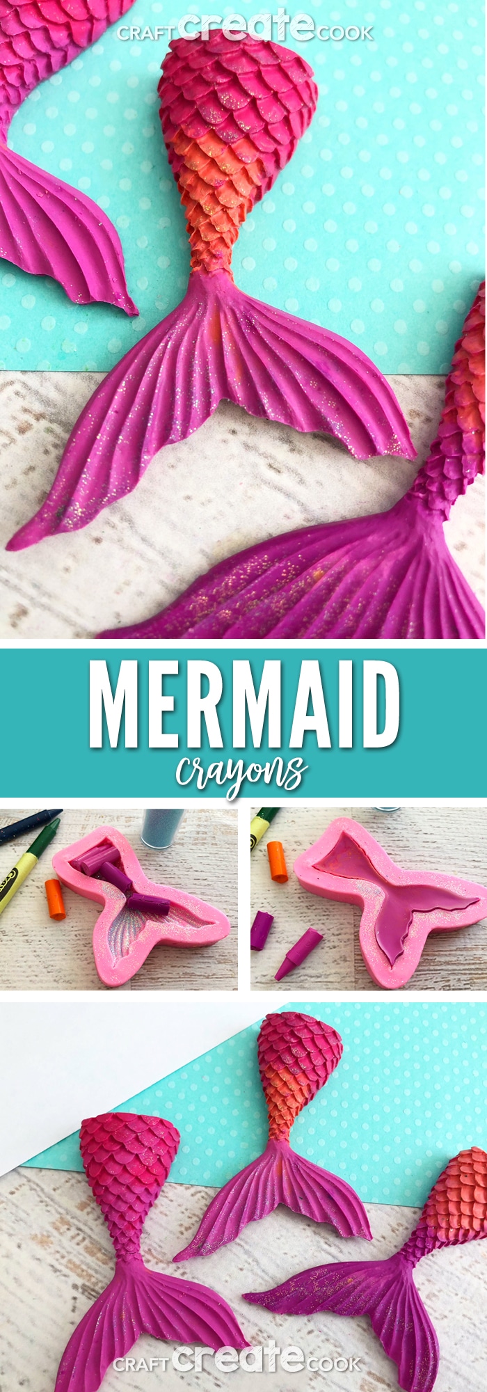 Mermaid Tail Crayons - Craft Create Cook