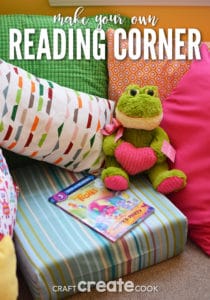 DIY Reading Corner with Reading Log Printable - Craft Create Cook