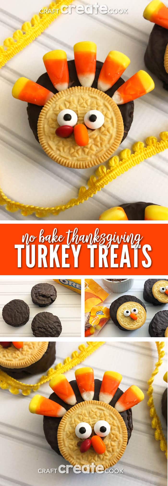 No Bake Thanksgiving Turkey Treats - Craft Create Cook