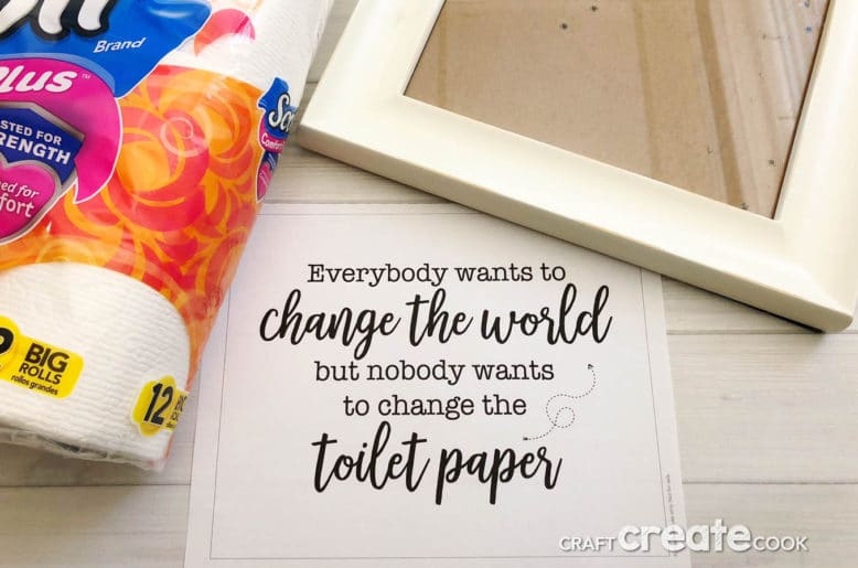 DIY Bathroom Remodel with Free Printable - Craft Create Cook