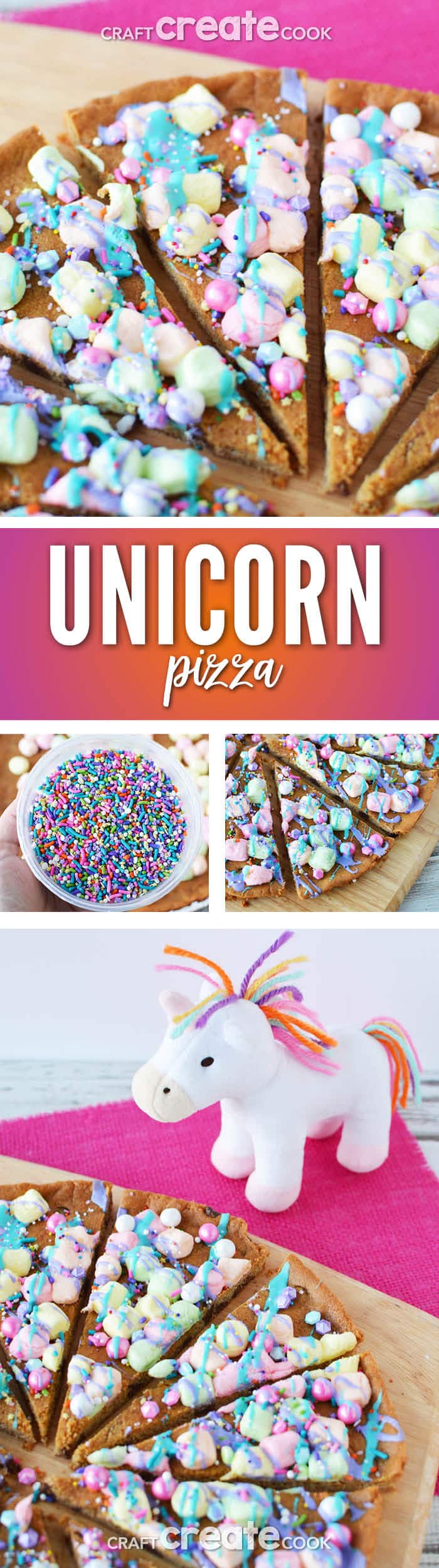 Unicorn Pizza Recipe - Craft Create Cook