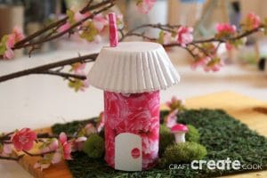 Easy Upcycled Cardboard Roll Fairy House Kid's Craft - Craft Create Cook