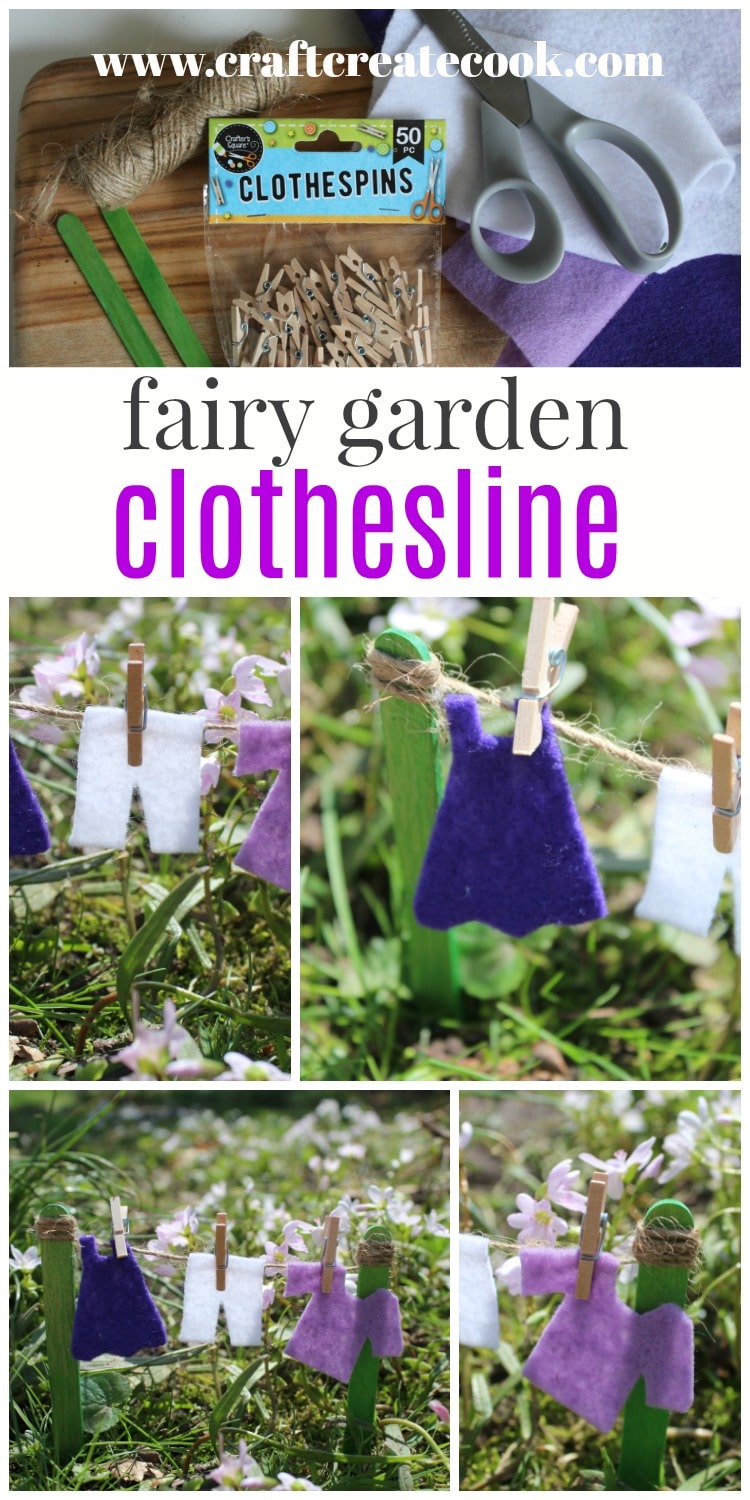 Adorable Fairy Garden Clothesline Kids Craft | Craft Create Cook
