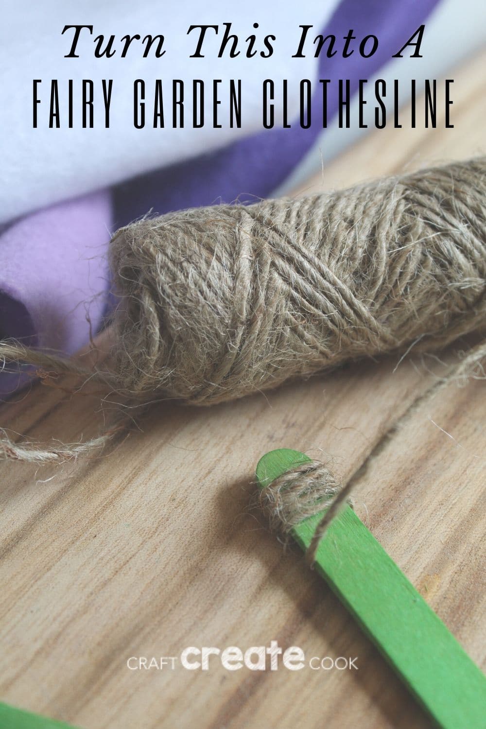 Adorable Fairy Garden Clothesline Kids Craft | Craft Create Cook