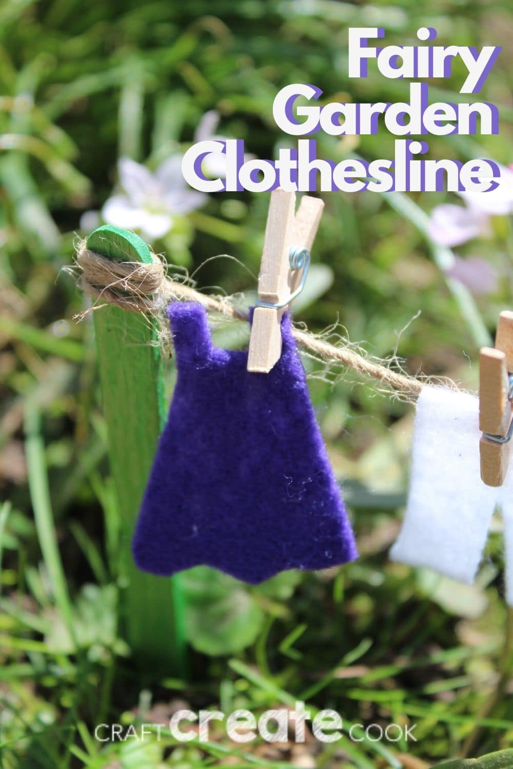 Adorable Fairy Garden Clothesline Kids Craft | Craft Create Cook