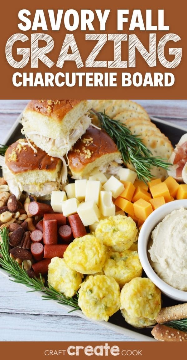 Simple Savory Fall Grazing Board {Charcuterie Board} - Craft Create Cook