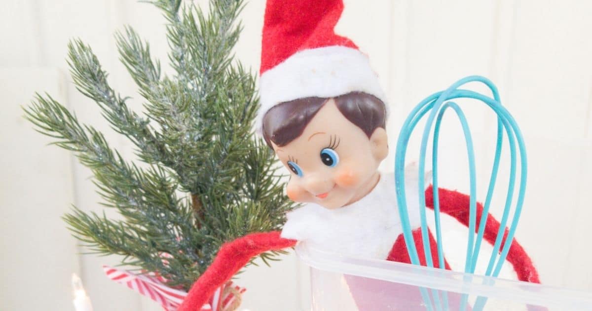 Last Minute Elf on the Shelf Bakes a Cake Idea - Craft Create Cook